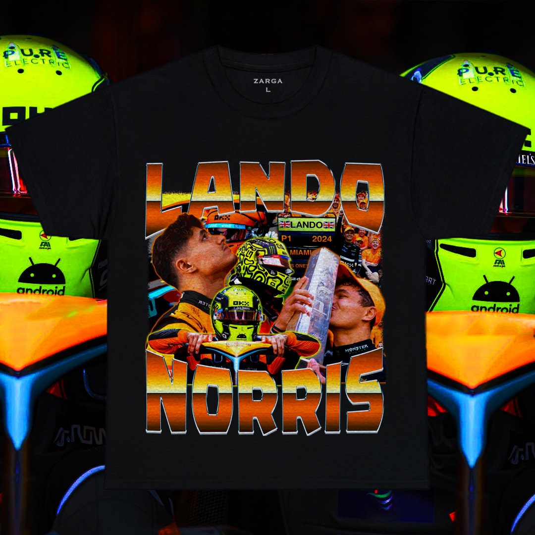Lando Norris Mclaren F1 Formula 1 Merch Graphic Bootleg Homage T-shirt ...