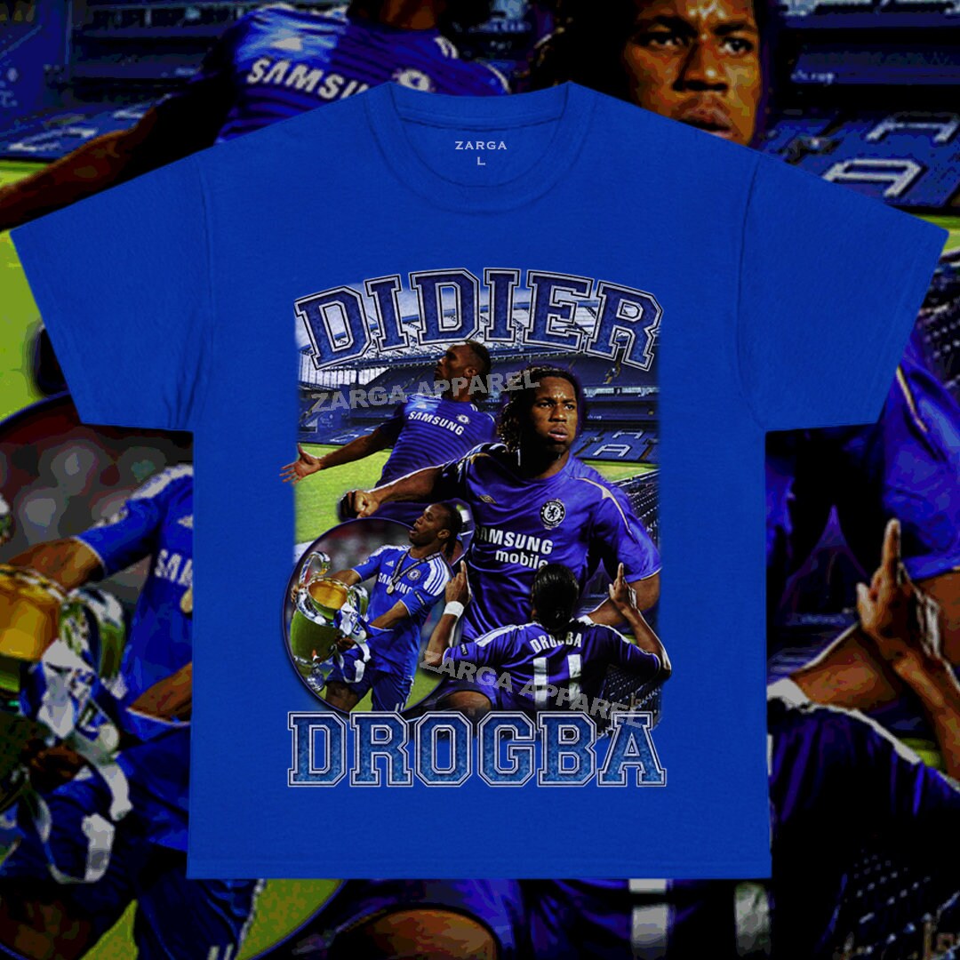 Didier Drogba Chelsea Bootleg Homage Graphic Soccer Chelsea Tee T Shirt ...