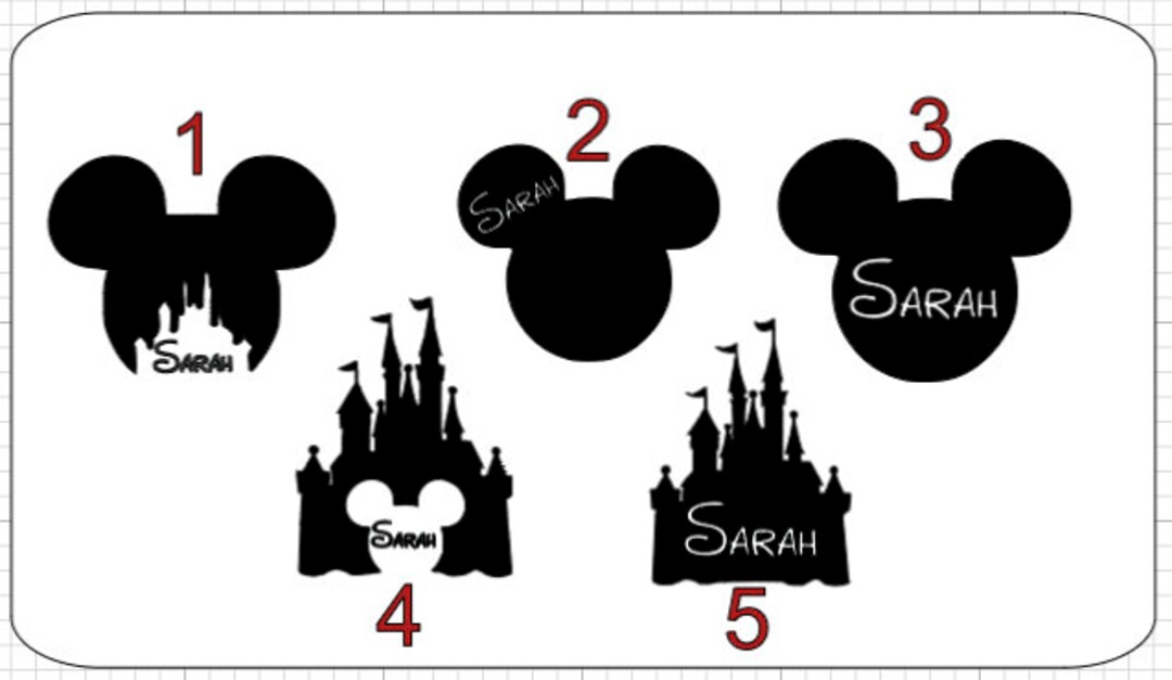 Disney Name Decals - Etsy