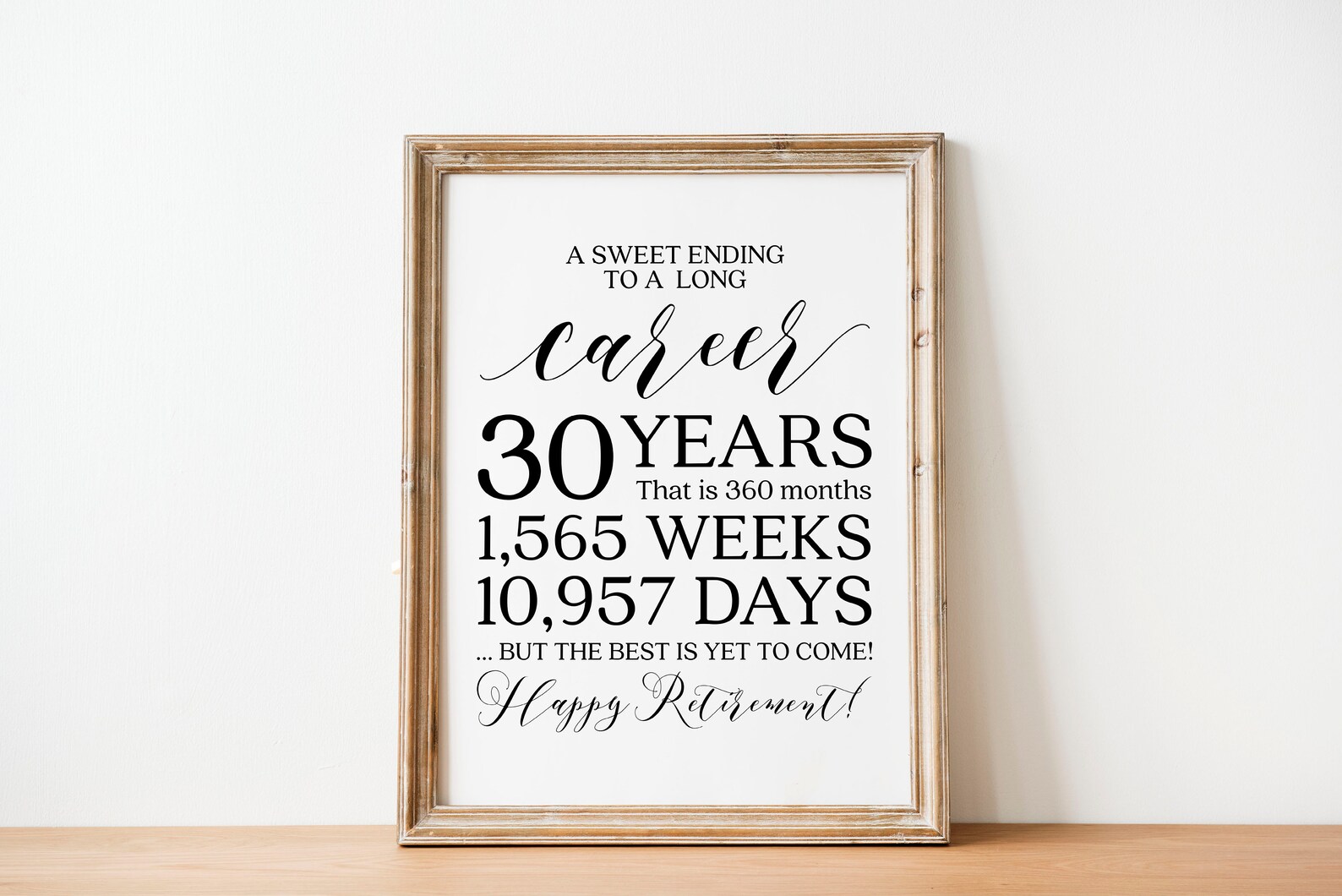30 Years Retirement Sign, A Sweet Ending to A Long Career, Happy ...