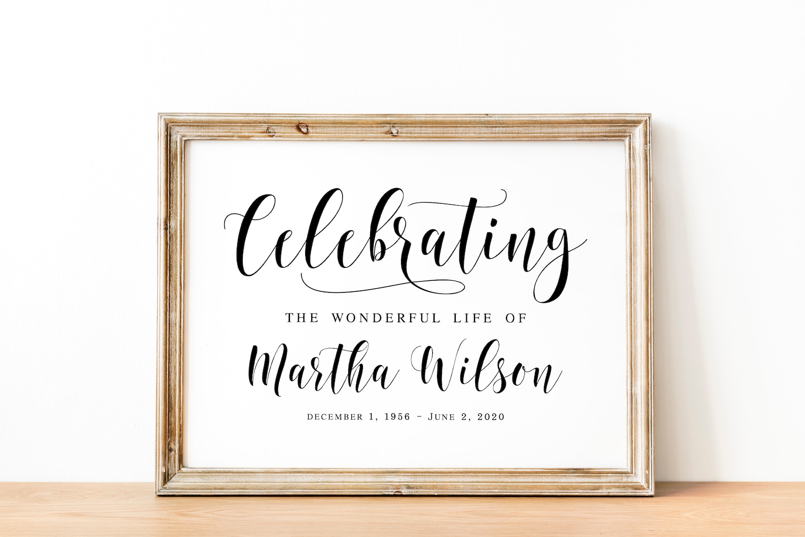 Celebrating the Wonderful Life Of, Memorial Signs, Celebration of Life ...