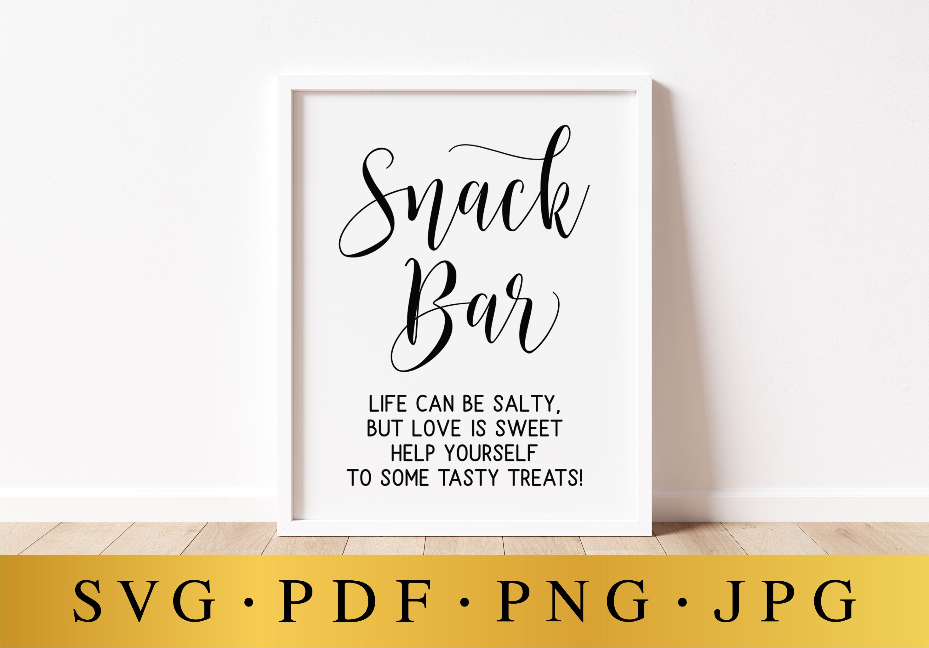 Snack Bar, Life Can Be Salty but Love is Sweet, Wedding Signs, Wedding ...