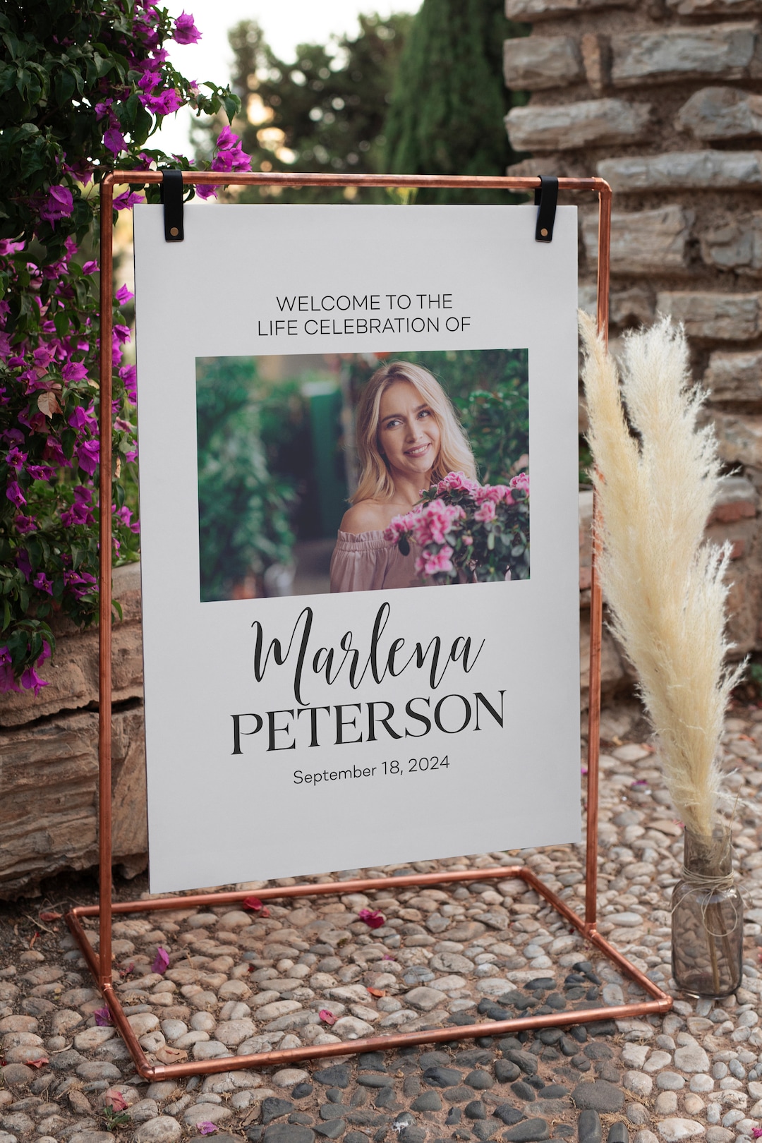 Welcome to the Life Celebration Of, Funeral Welcome Sign, Memorial ...