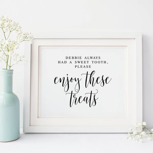 Funeral Candy Bar Sign: Memorial Sweet Table Decor (printable) - Etsy
