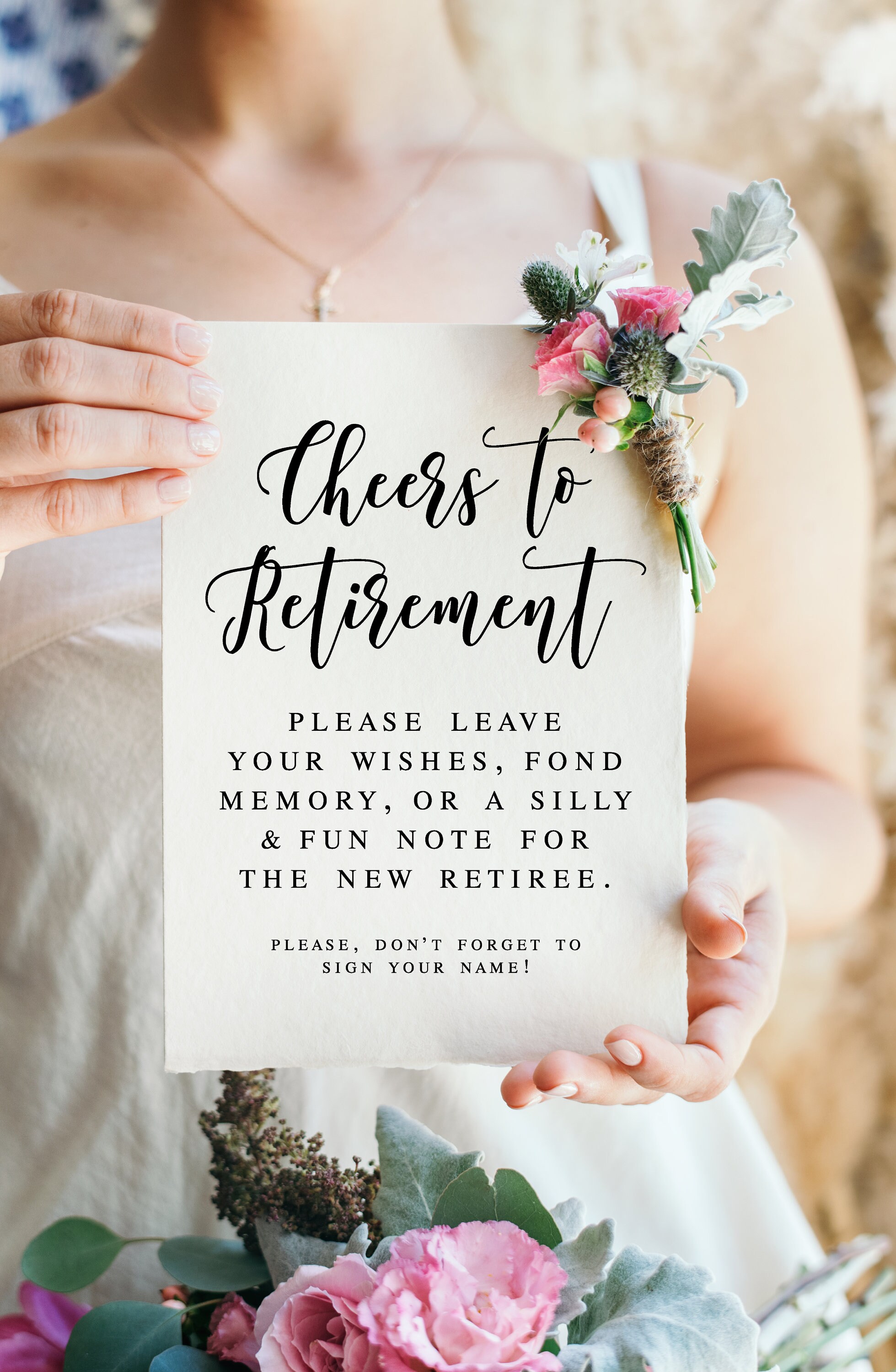 Cheers to Retirement, Modern Minimalist Retirement Guestbook Sign ...
