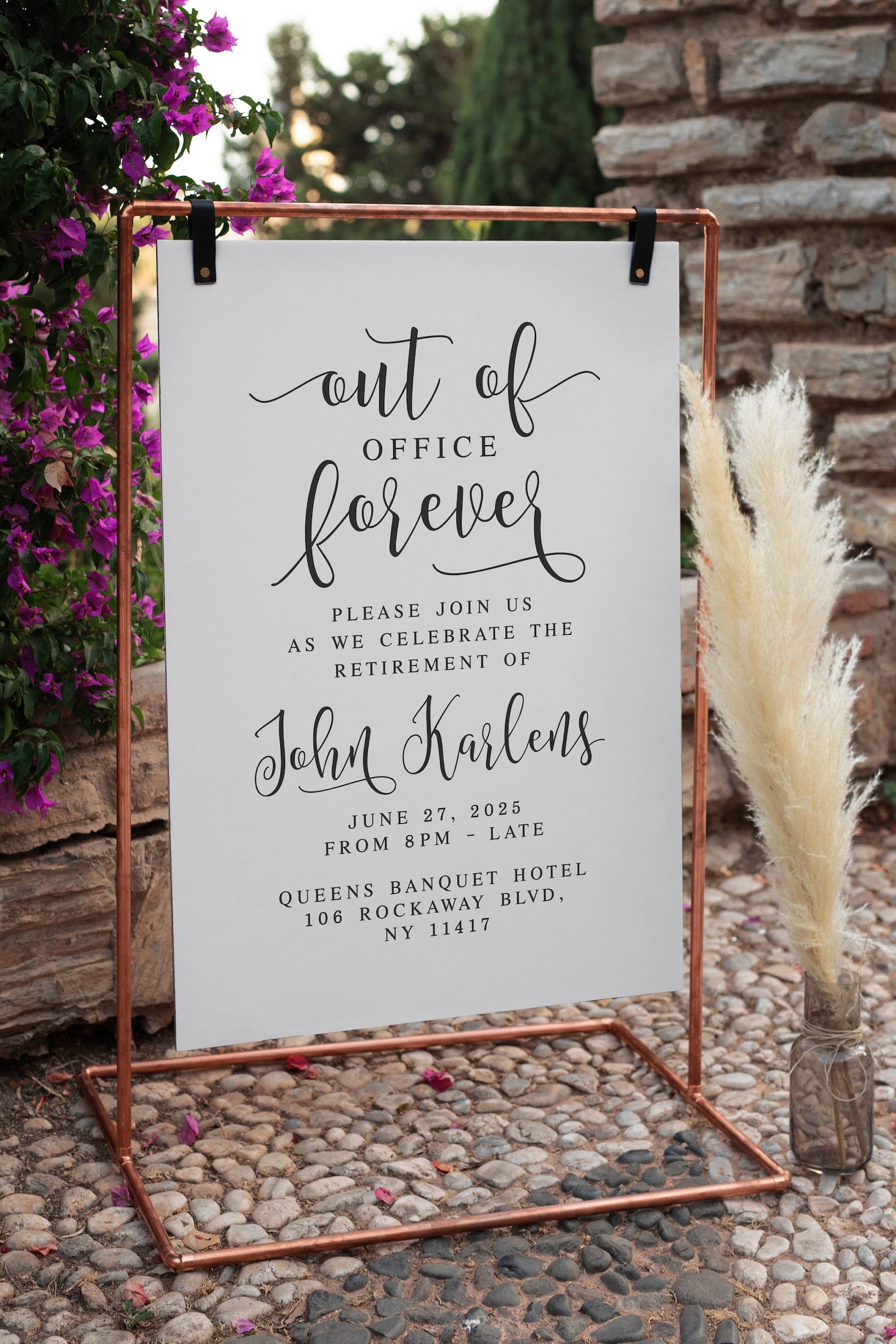 Out of Office Forever, Retirement Party Sign, Retirement Celebration ...