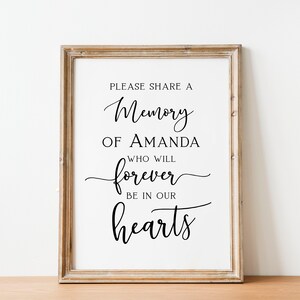 In Loving Memory Of, Forever in Our Hearts, Memorial Signs, Celebration ...