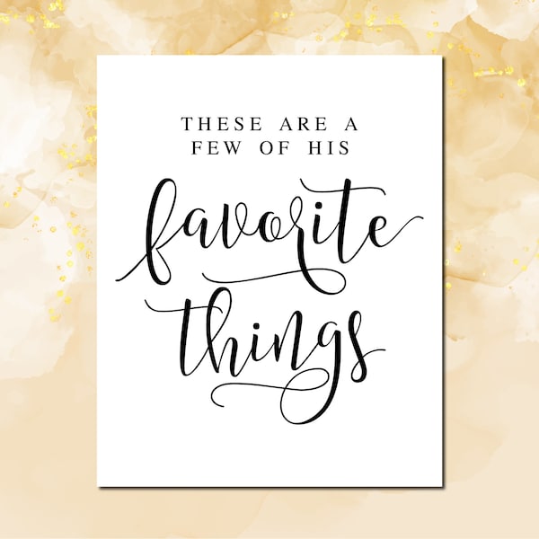 A Few of My Favorite Things Printable - Etsy