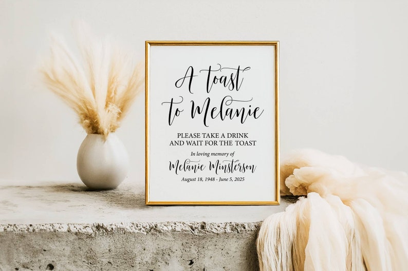 A Toast in Loving Memory Of, Please Take A Drink and Wait for the Toast ...