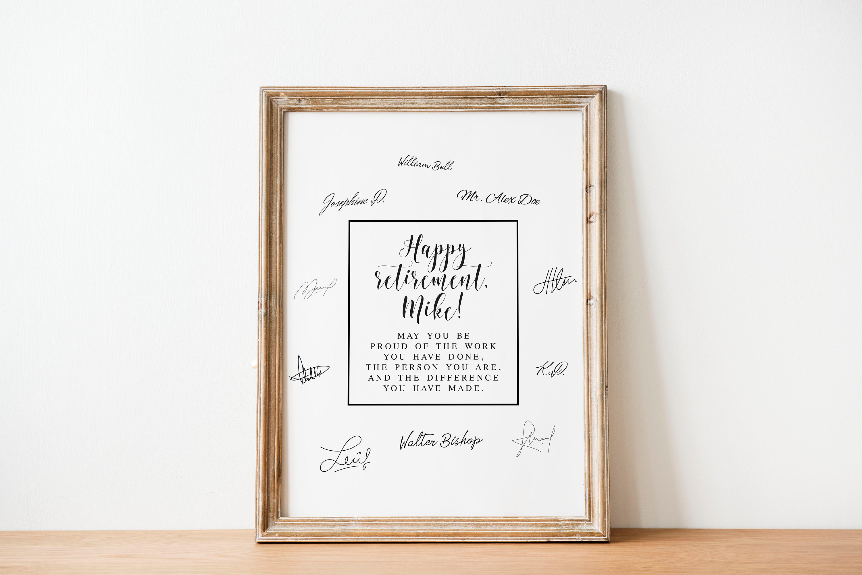 Happy Retirement Sign, Retirement Gift Sign, Retirement Signature Sign ...