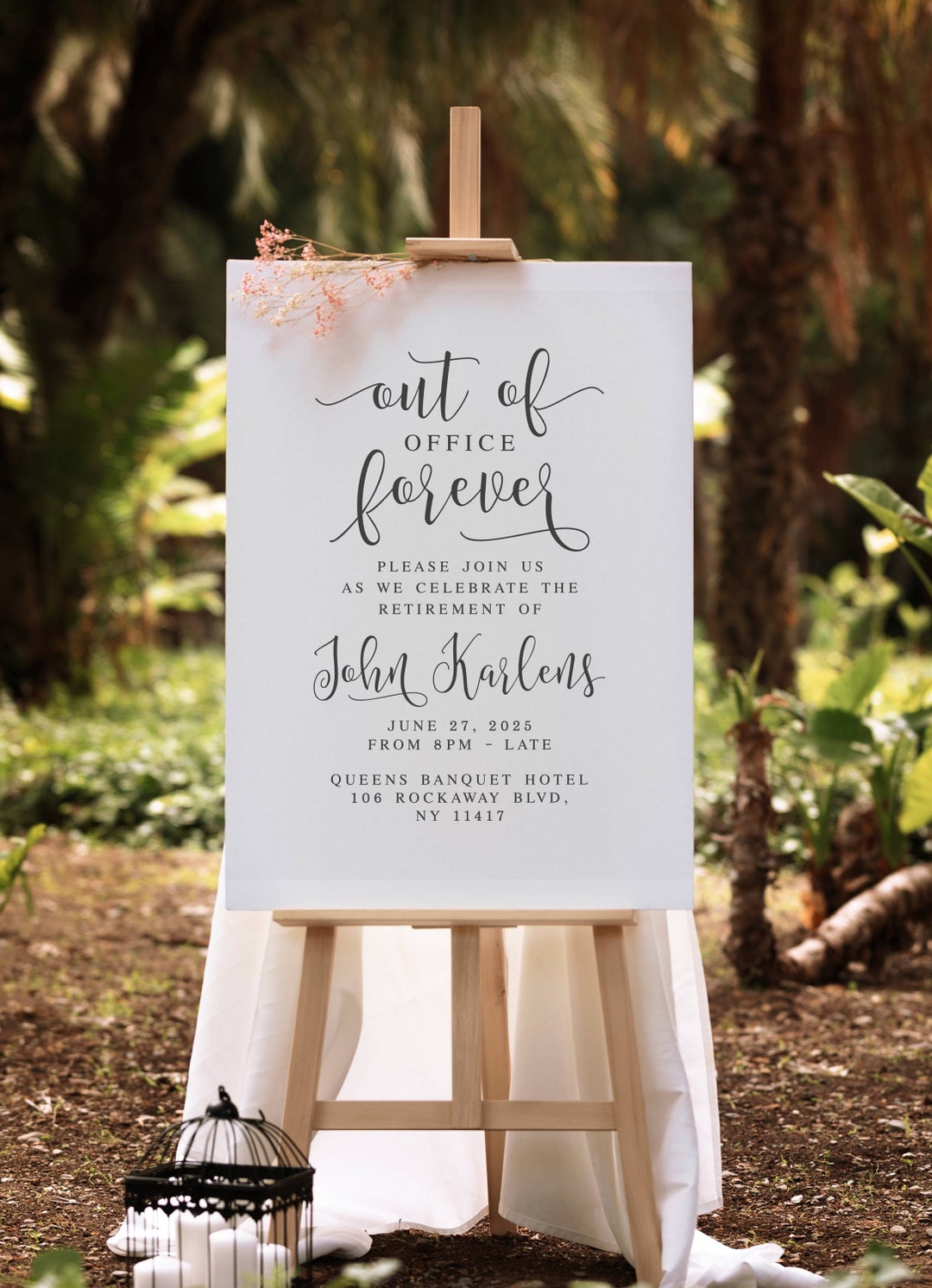 Out of Office Forever, Retirement Party Sign, Retirement Celebration ...