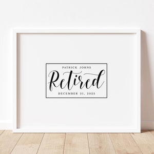 Retirement Gift Sign, Colleagues Signature Gift Sign, Retirement Prints ...