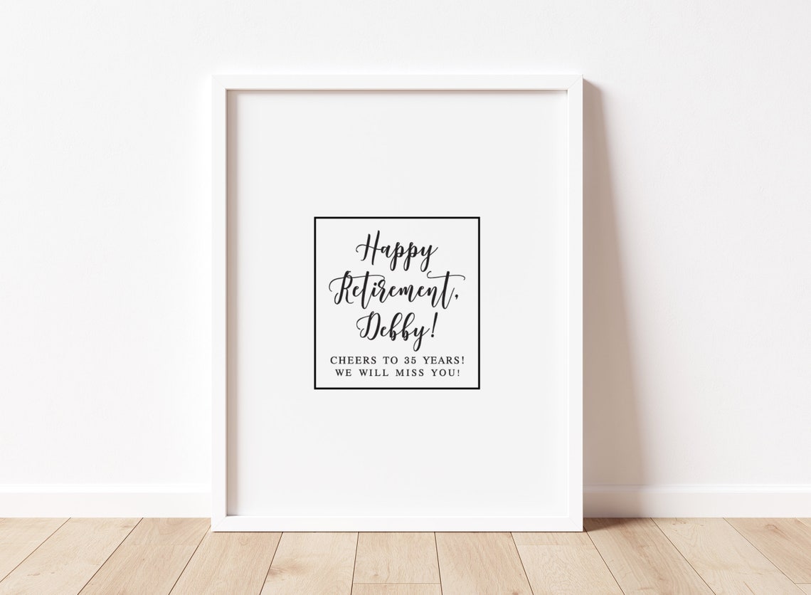 Happy Retirement Cheers to Years Retirement Print Retirement - Etsy