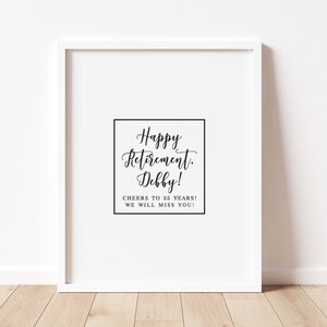 Happy Retirement, Cheers to Years Retirement Print, Retirement ...