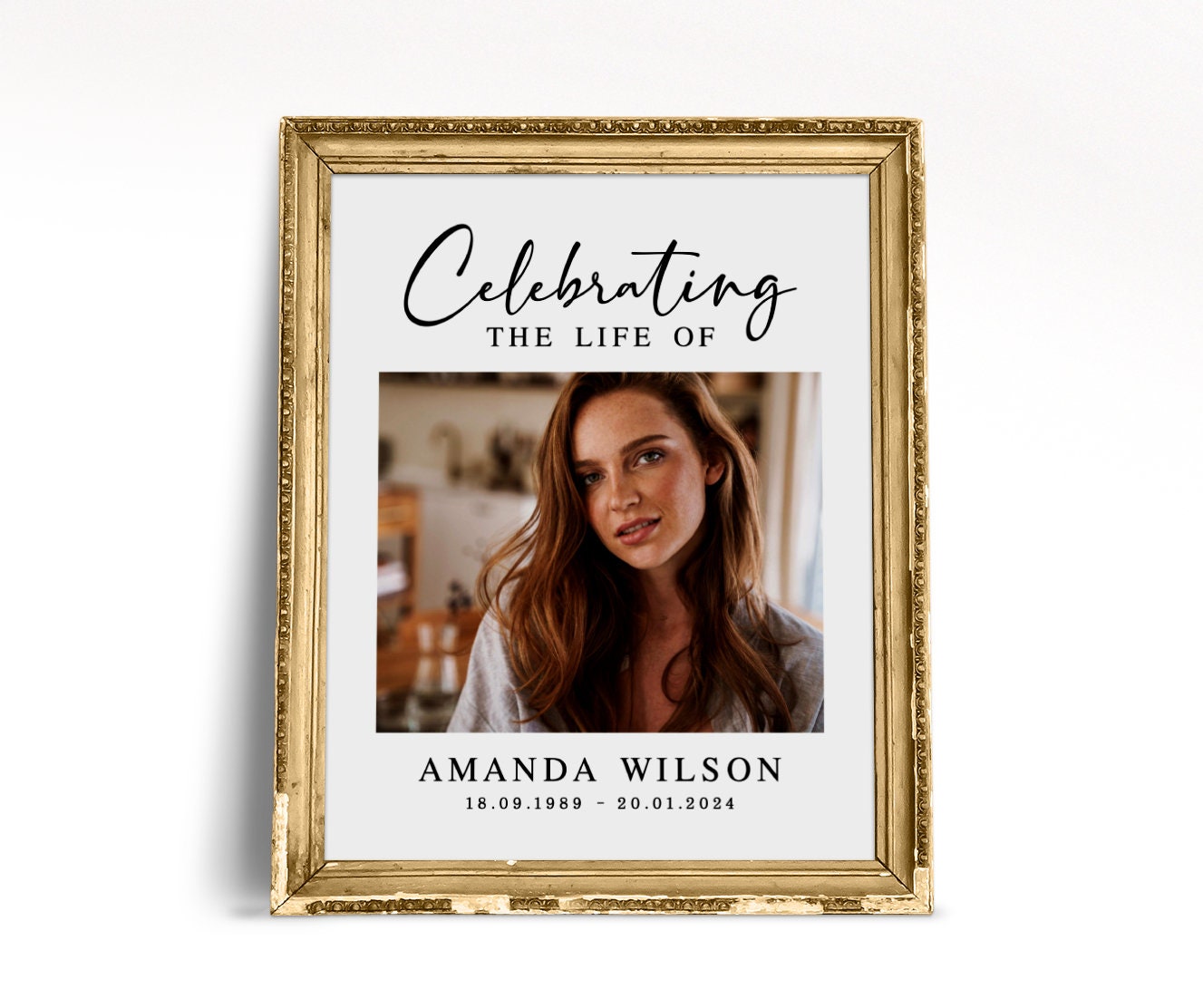 Celebrating the Life Of, Personalized Funeral Signs, Custom Memorial ...