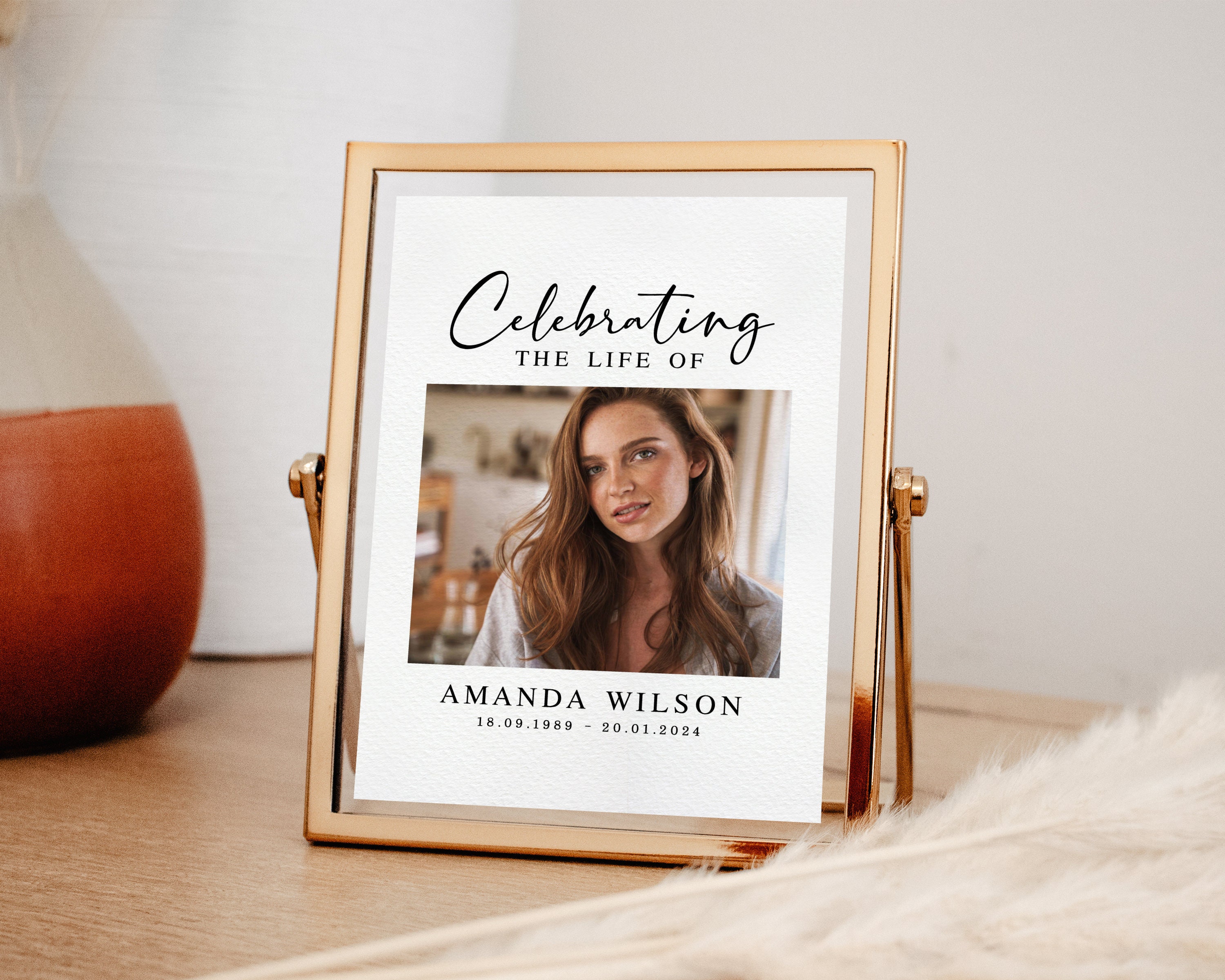 Celebrating the Life Of, Personalized Funeral Signs, Custom Memorial ...