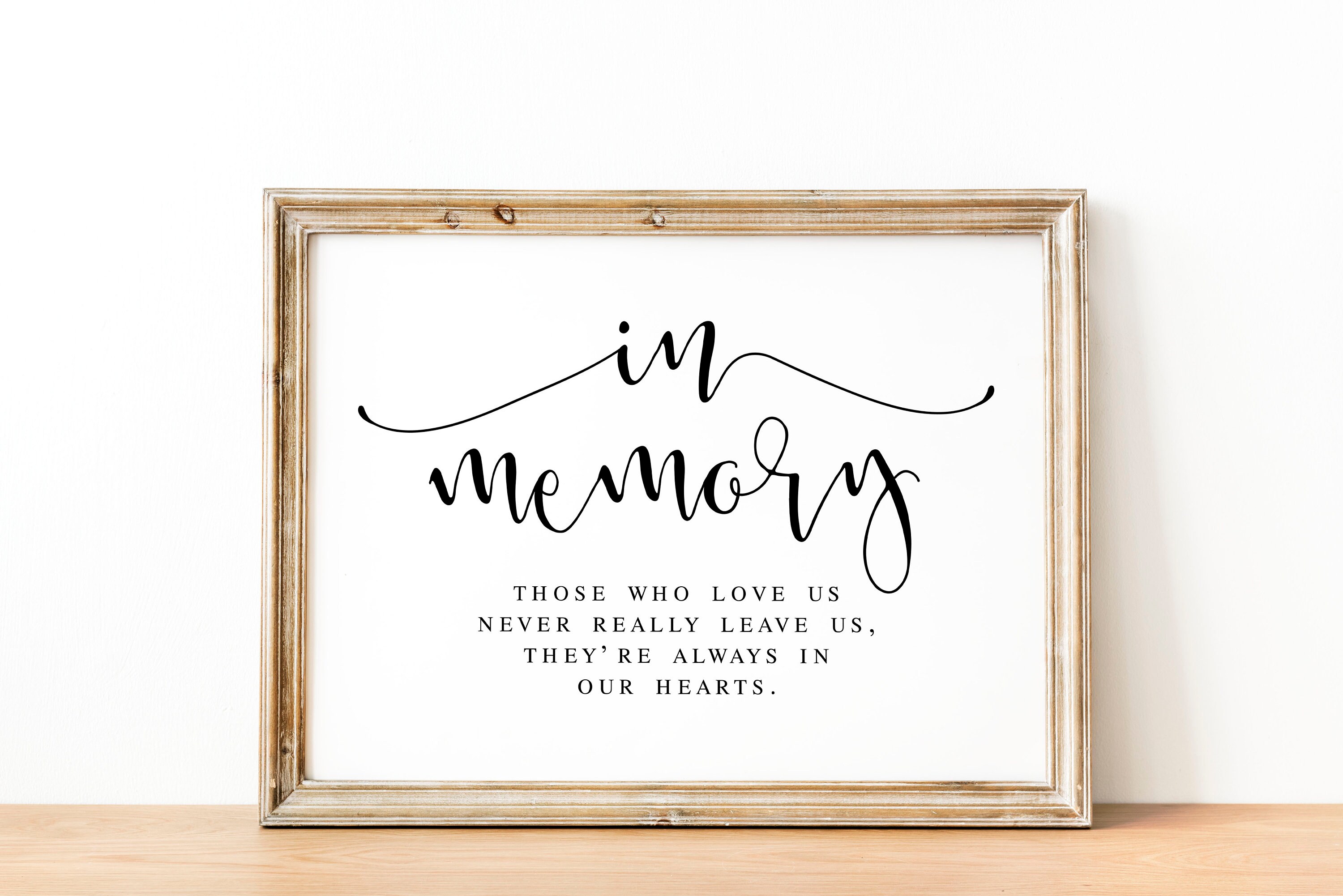 In Memory Sign, Memorial Signs, Memory Table Sign, in Loving Memory ...