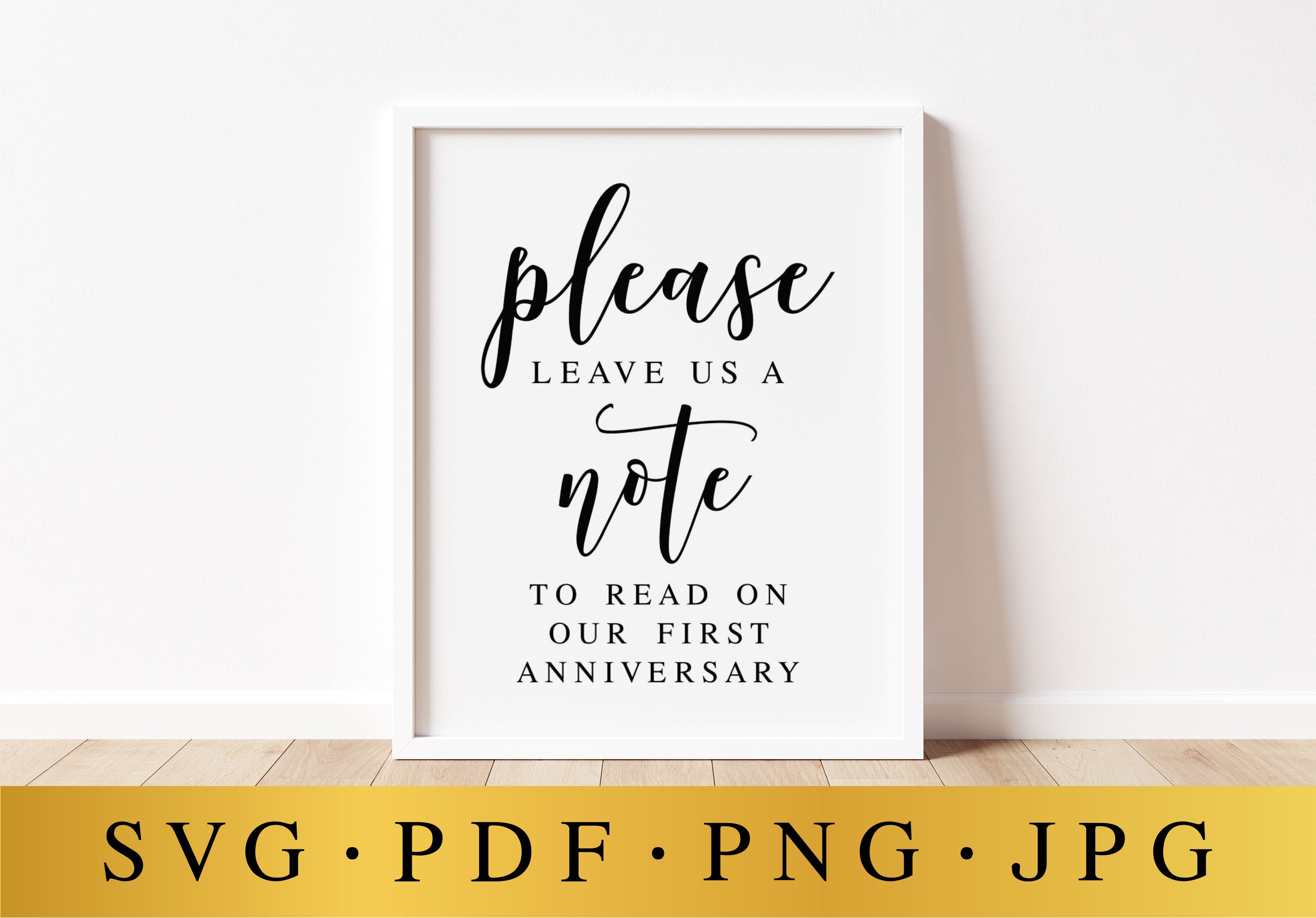 Please Leave Us A Note to Read on Our First Anniversary - Etsy