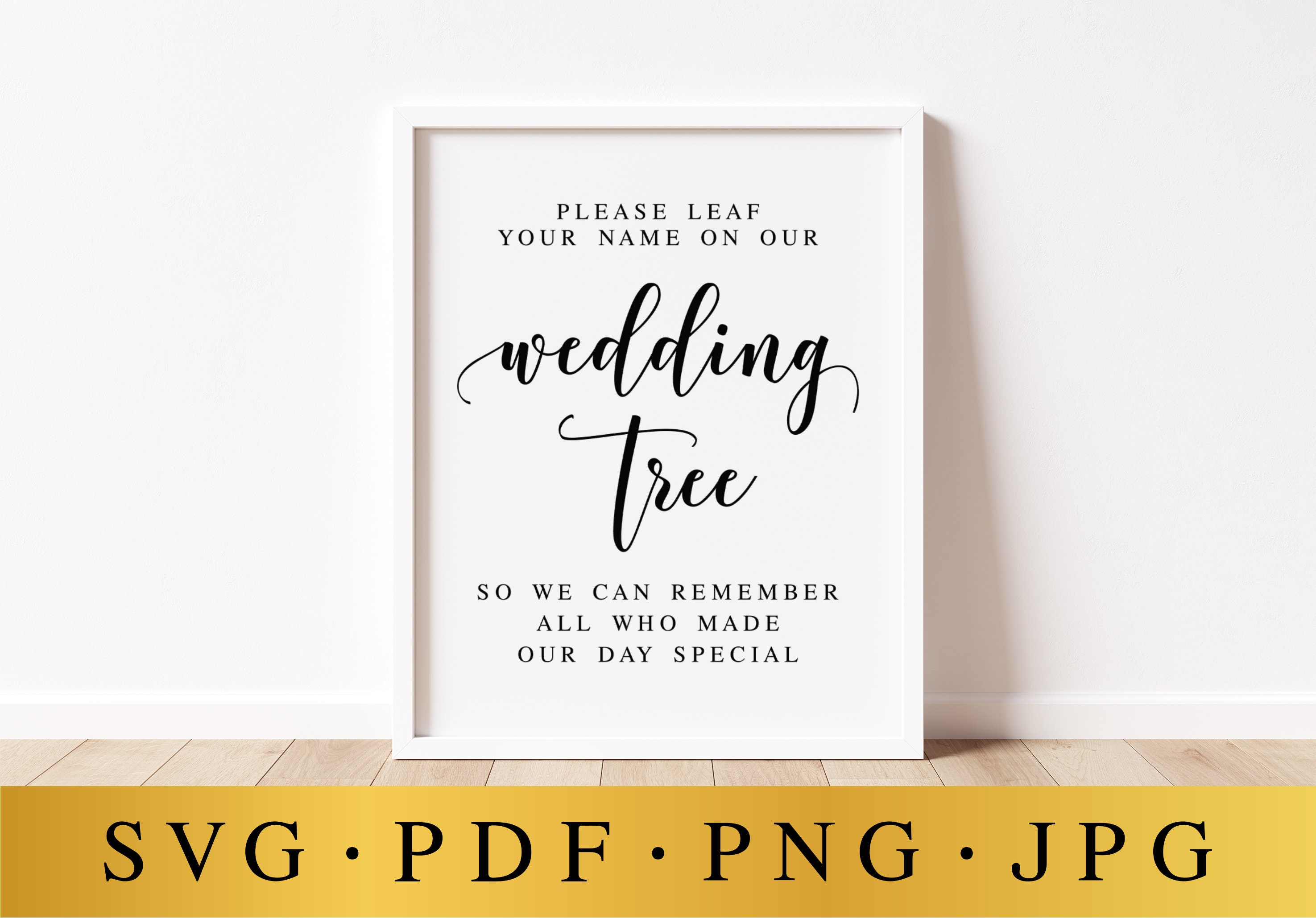 Please Leaf Your Name on Our Wedding Tree, Wedding Signs, Wedding Decor ...