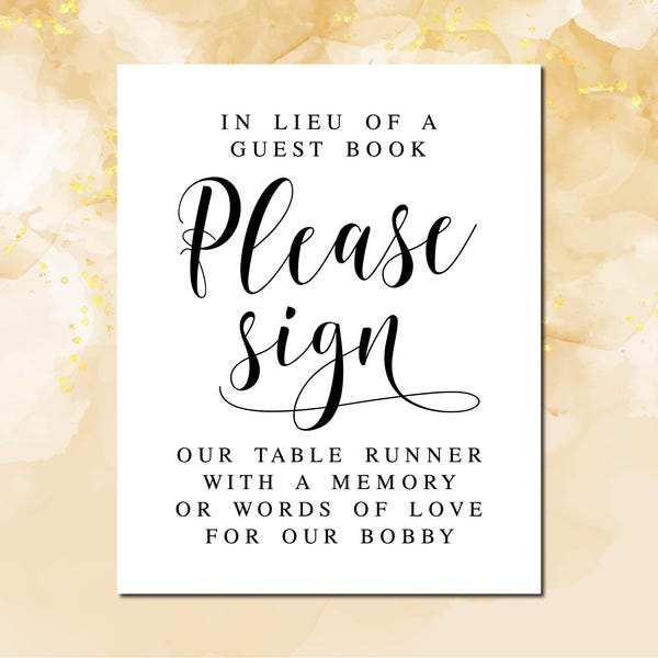 Memorial Guest Book - Etsy