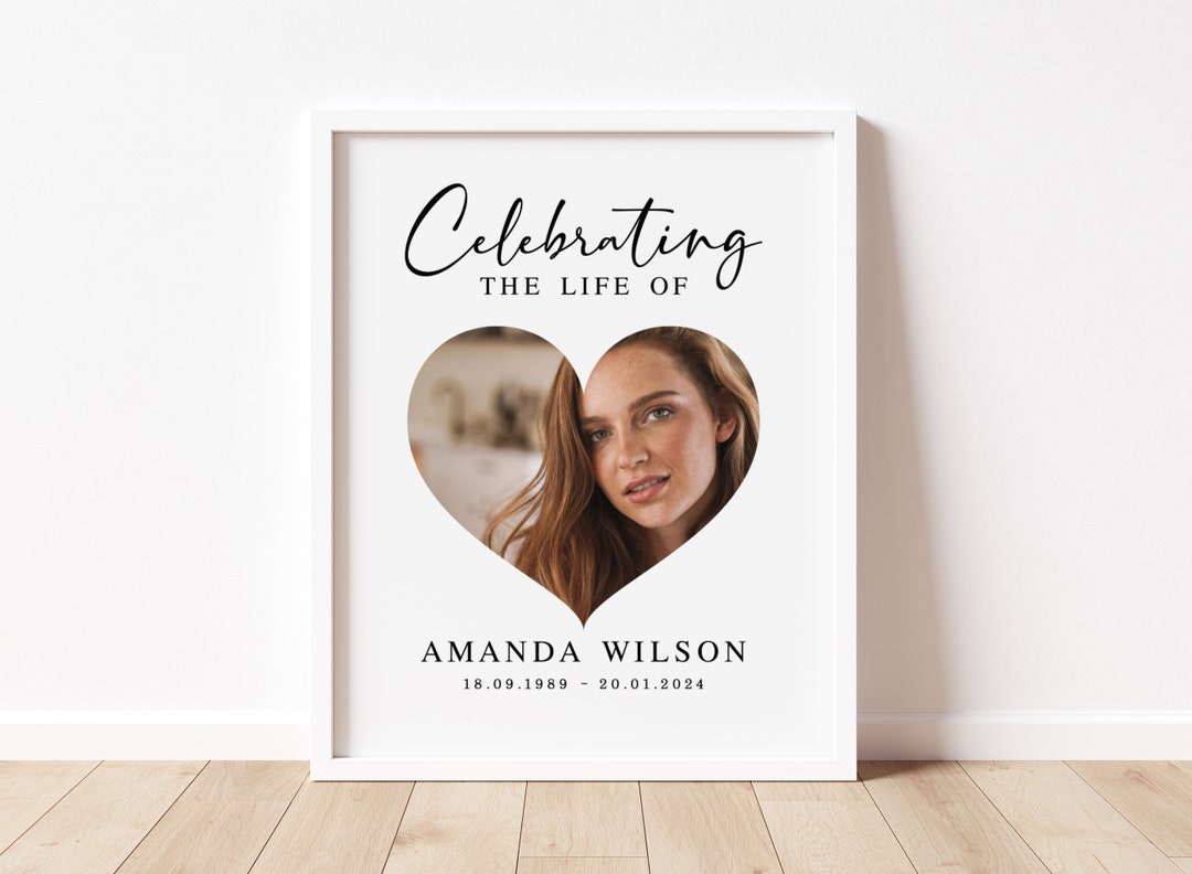 Celebrating the Life Of, Printable Funeral Signs, Funeral Welcome Sign ...