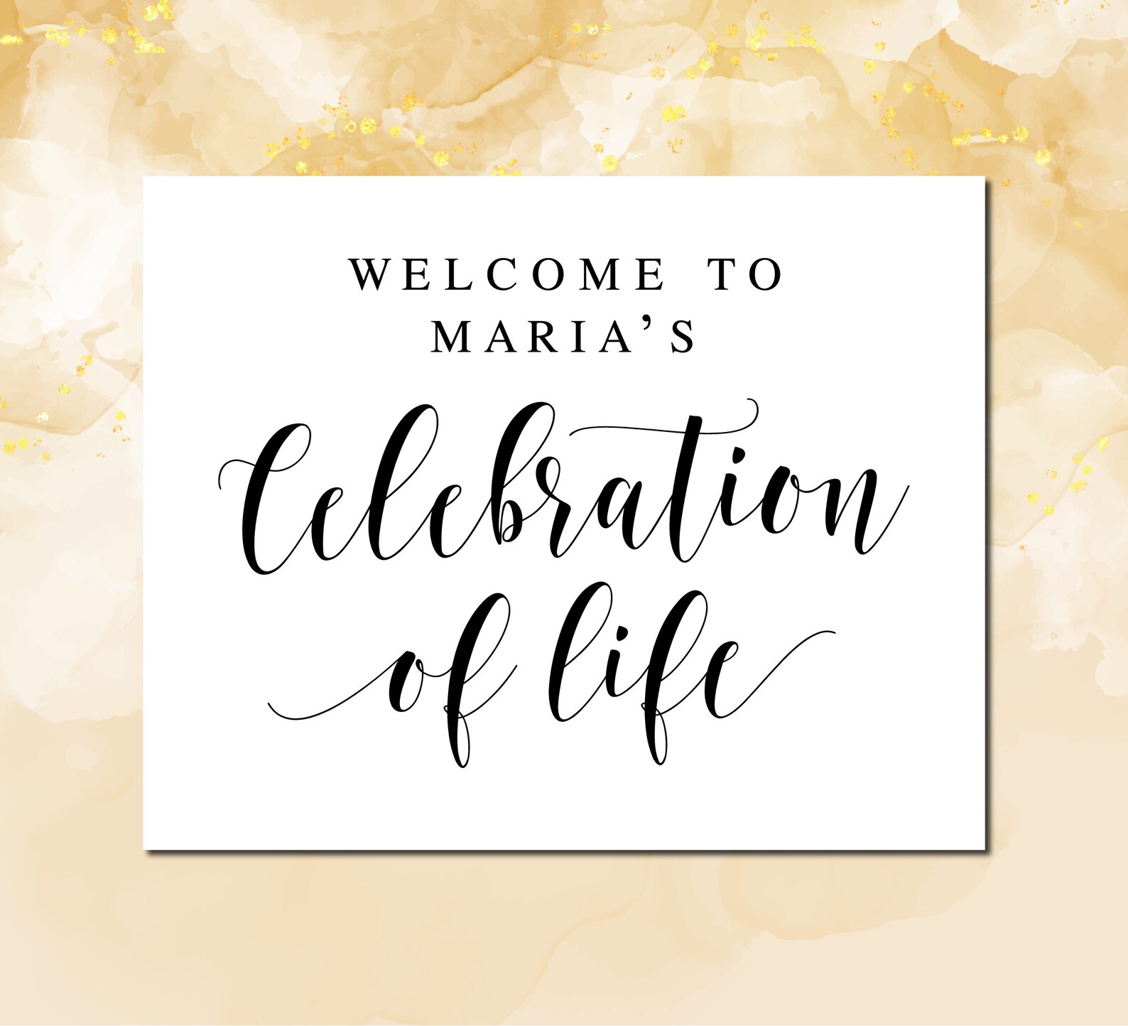 Welcome to Celebration of Life, Memorial Signs, Funeral Sign, Memory ...