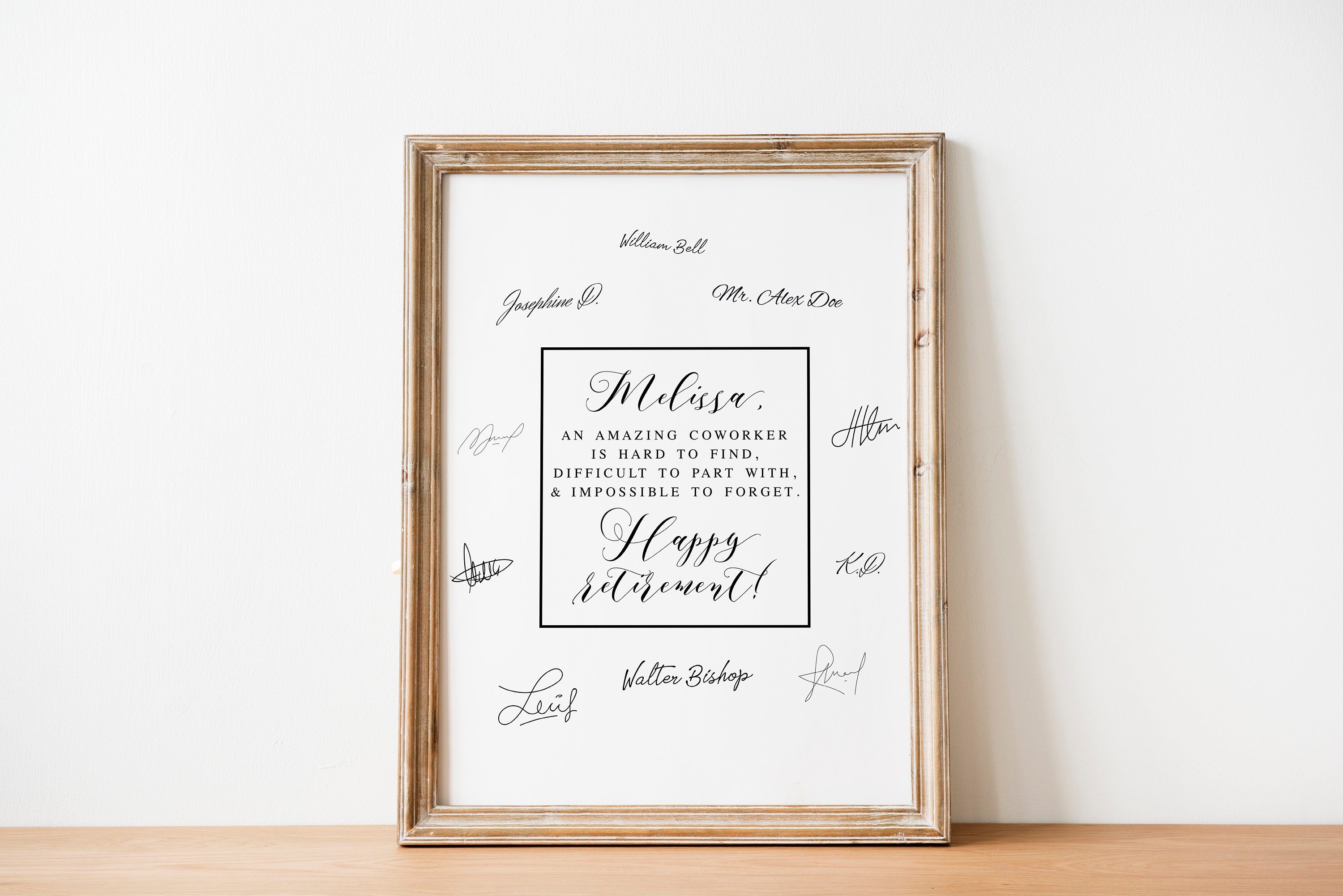 Happy Retirement Sign, Coworker Signature Gift Sign, Retirement Gift ...