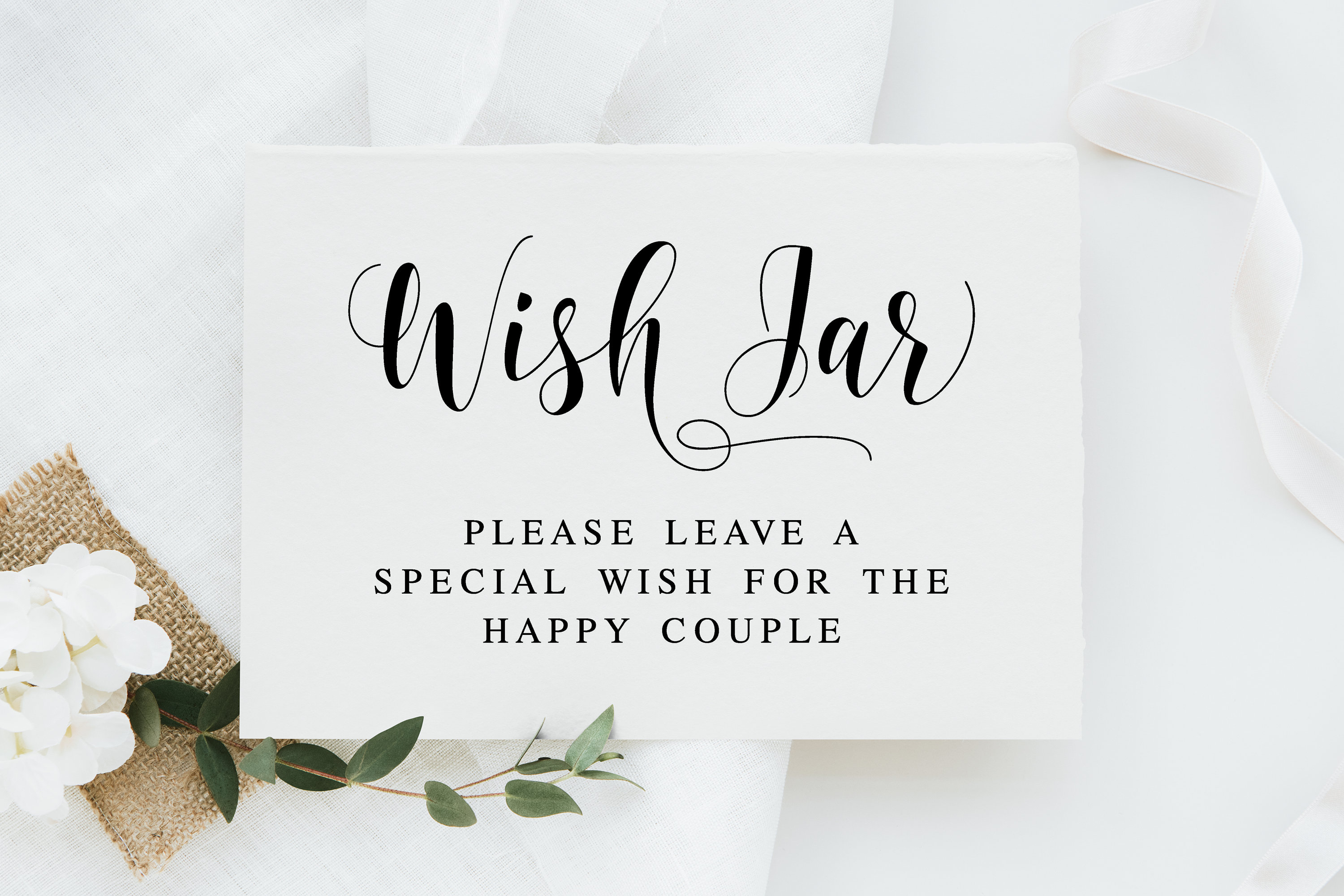 Wish Jar Sign, Modern Minimalist Wedding SVG Signs, Leave A Special ...