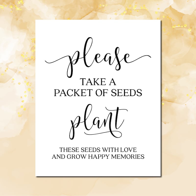 Memorial Seed Packet - Etsy