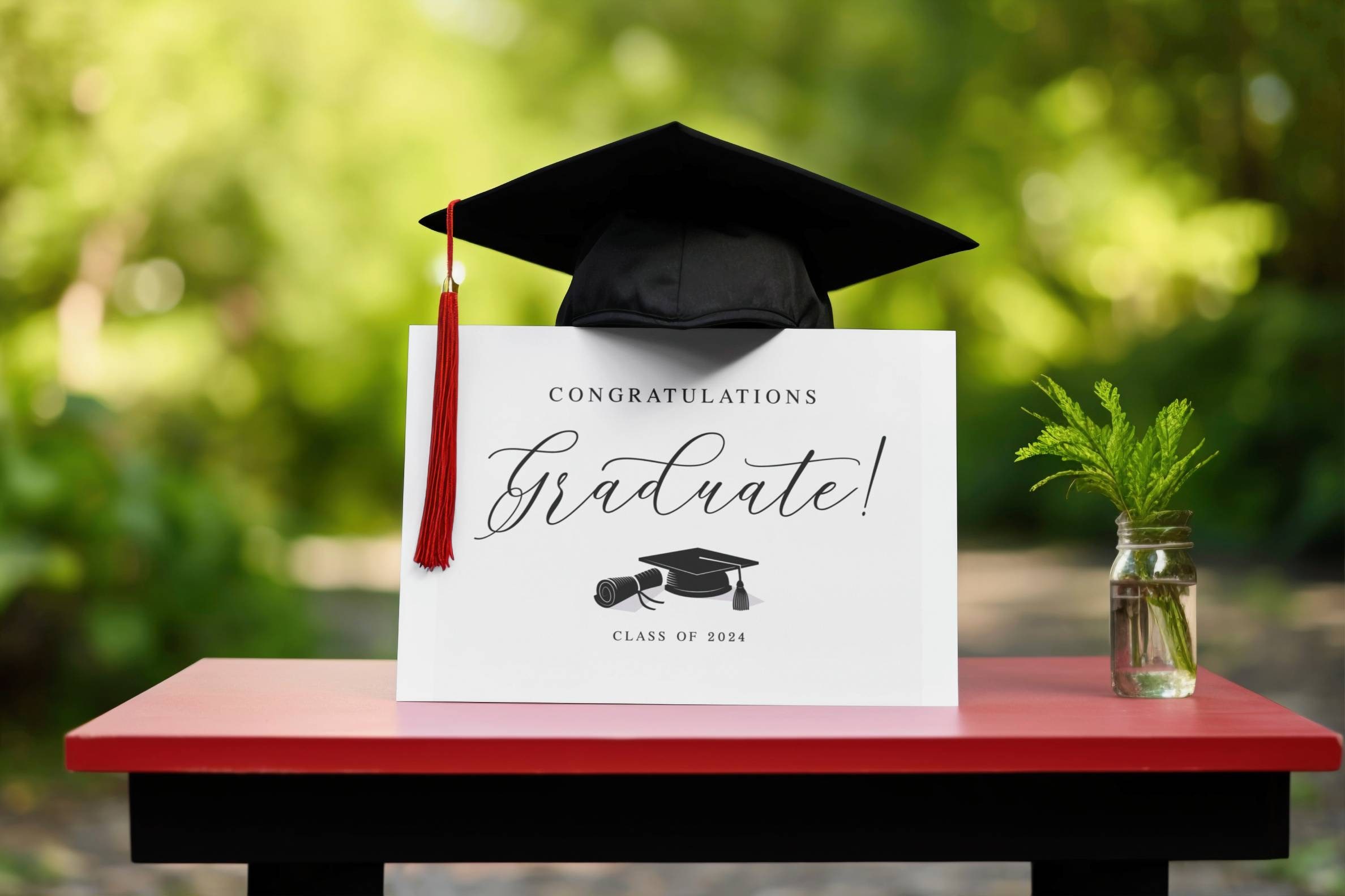 Congratulations Graduate, Class of 2024, Minimalist Graduation Party ...