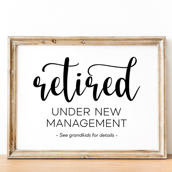 Retirement Under New Management See Grandkids for Details Svg - Etsy