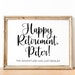 Happy Retirement Sign, Retirement Gift Sign, Retirement Party Welcome ...