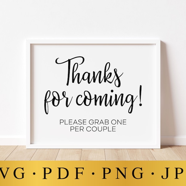 Thank You for Coming Please Grab One Sign - Etsy