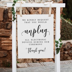 Unplugged Wedding Sign, Unplugged Ceremony Sign, Wedding Prints ...