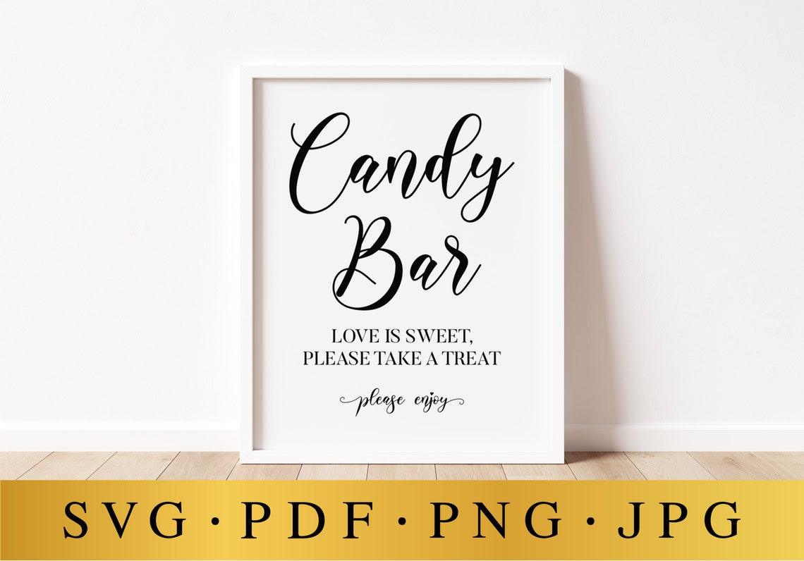 Candy Bar, Love is Sweet, Please Take A Treat, Wedding Signs, Wedding ...