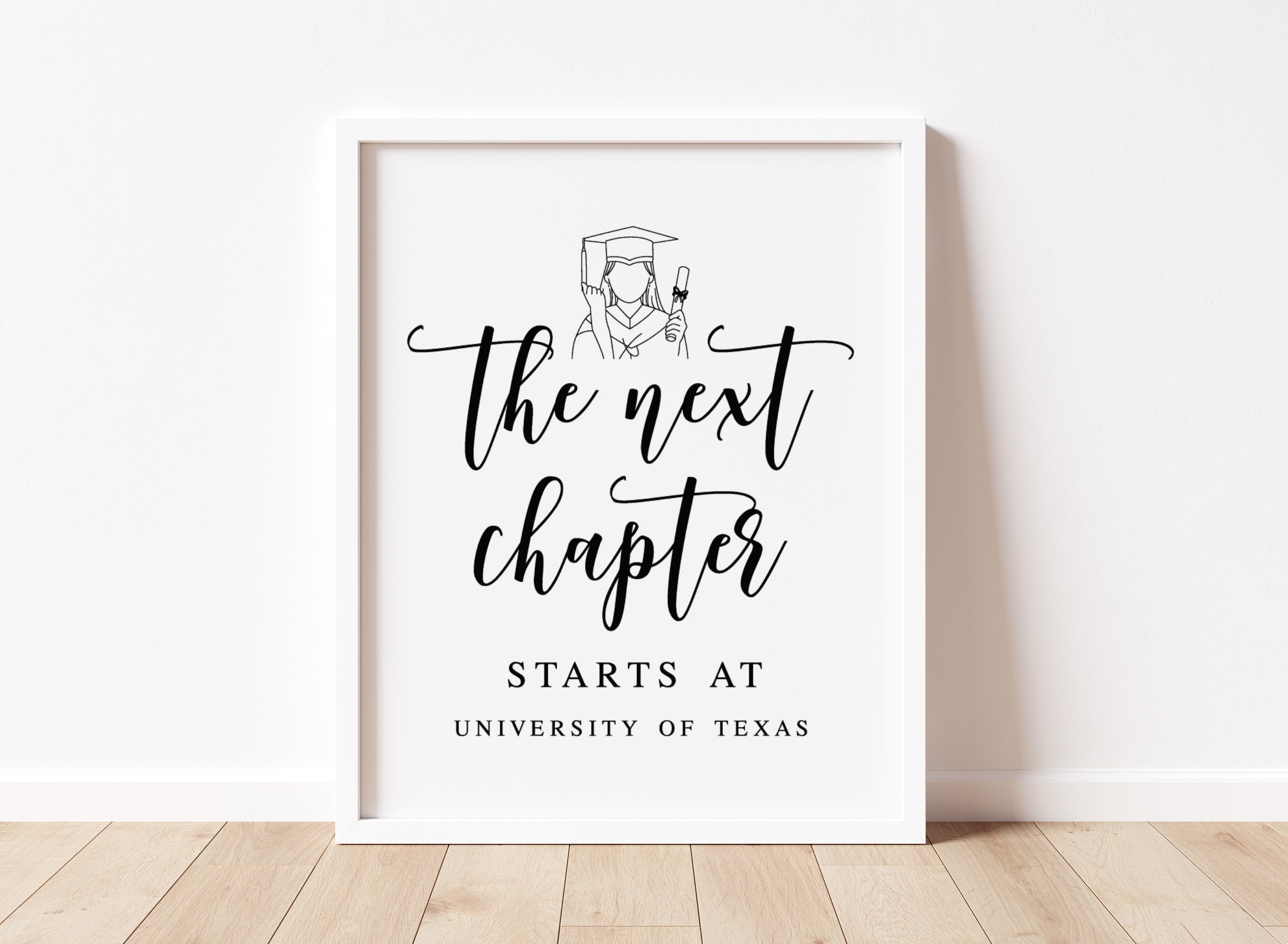 The Next Chapter Starts at University Of, Minimalist Graduation Party ...