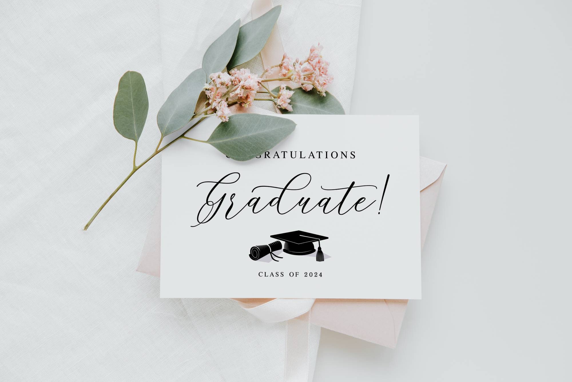 Congratulations Graduate, Class of 2024, Minimalist Graduation Party ...