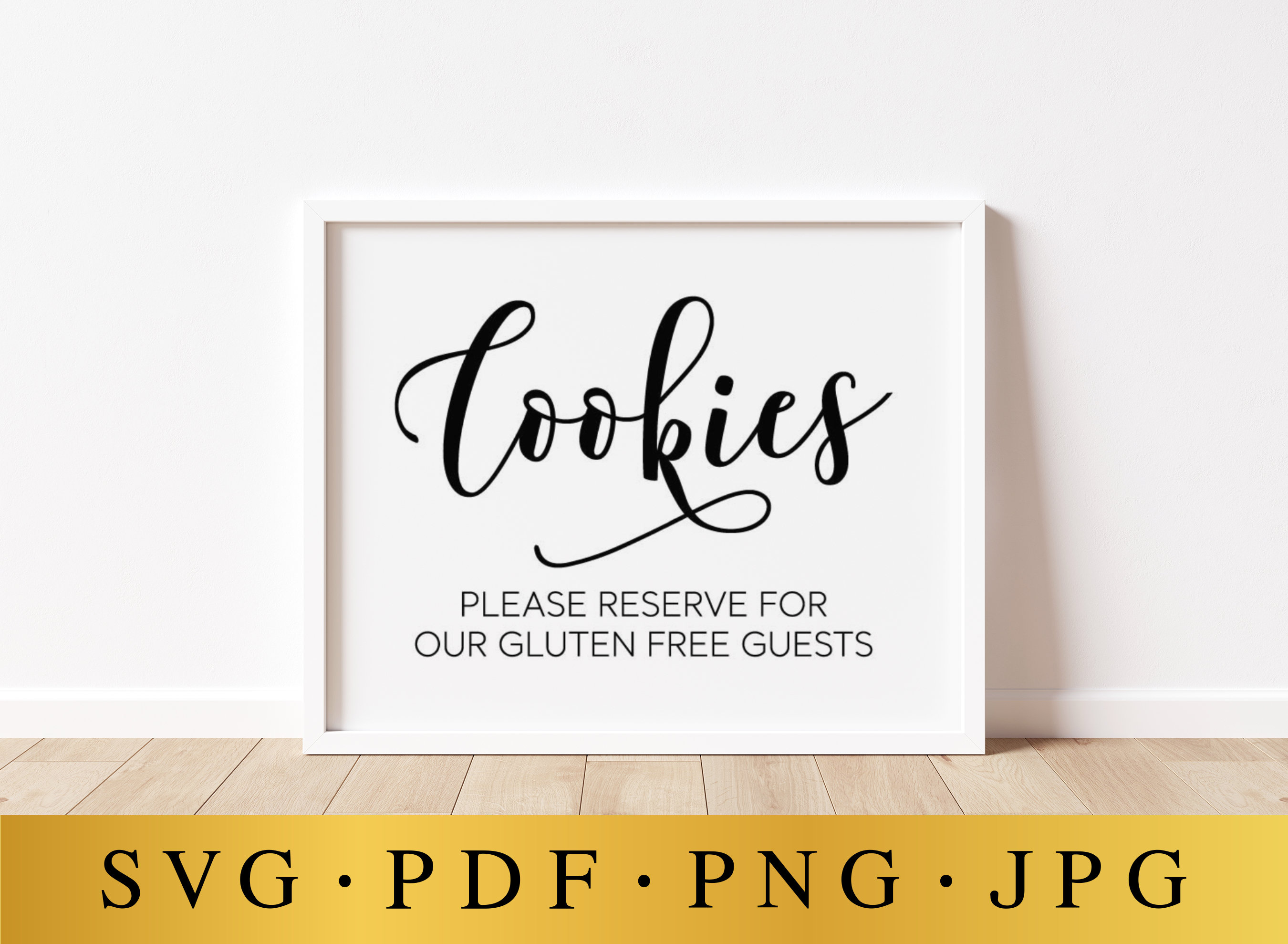 Cookies Sign Modern Minimalist Wedding SVG Signs Cookie Bar - Etsy