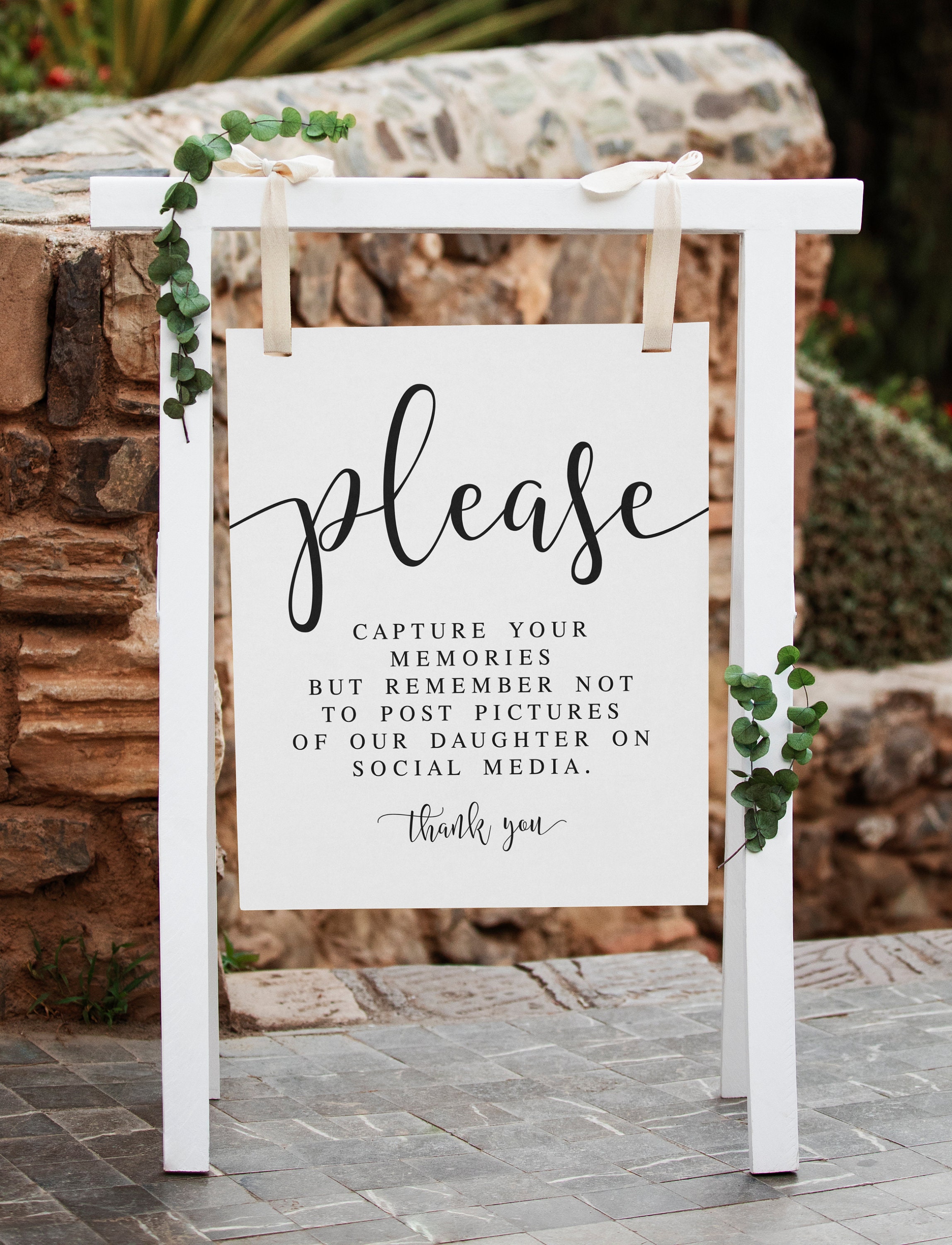 No Photos Sign, Unplugged Birthday Sign, No Photos of Baby, Baby Girl ...