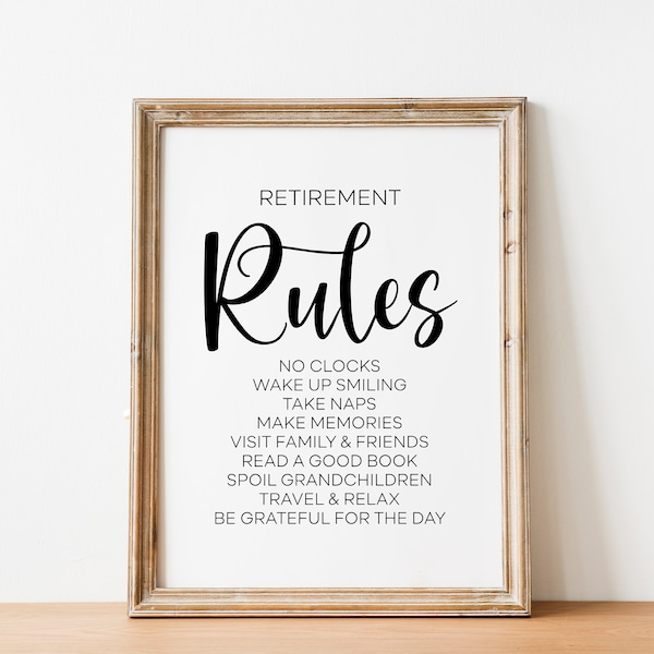 Retirement Rules Svg - Etsy