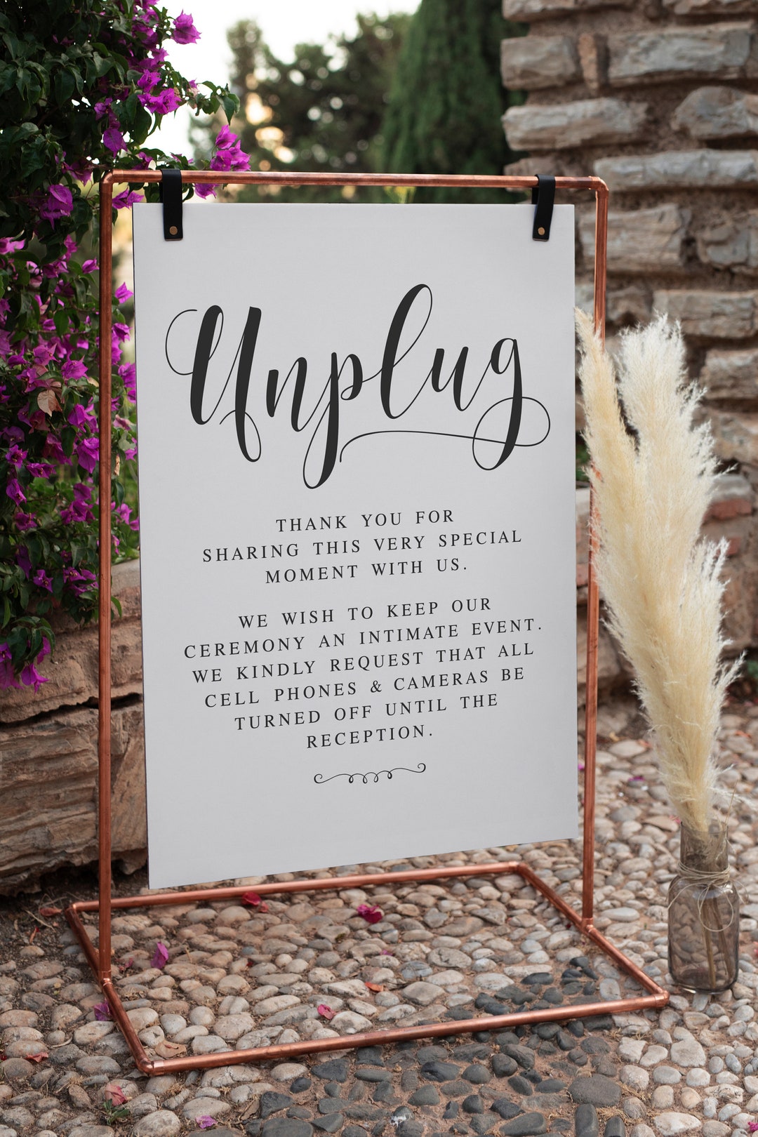 Unplug, Wedding Signs, Unplugged Ceremony Sign, Unplugged Wedding Signs ...