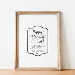 Happy Retirement Sign, Coworker Signature Gift Sign, Retirement Gift ...