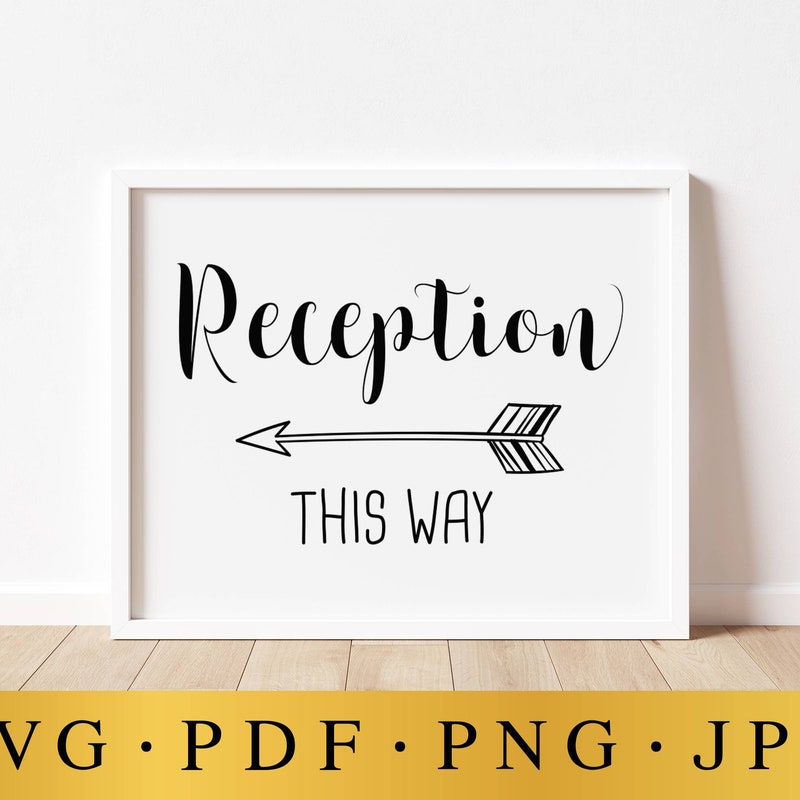 Reception Sign - Etsy