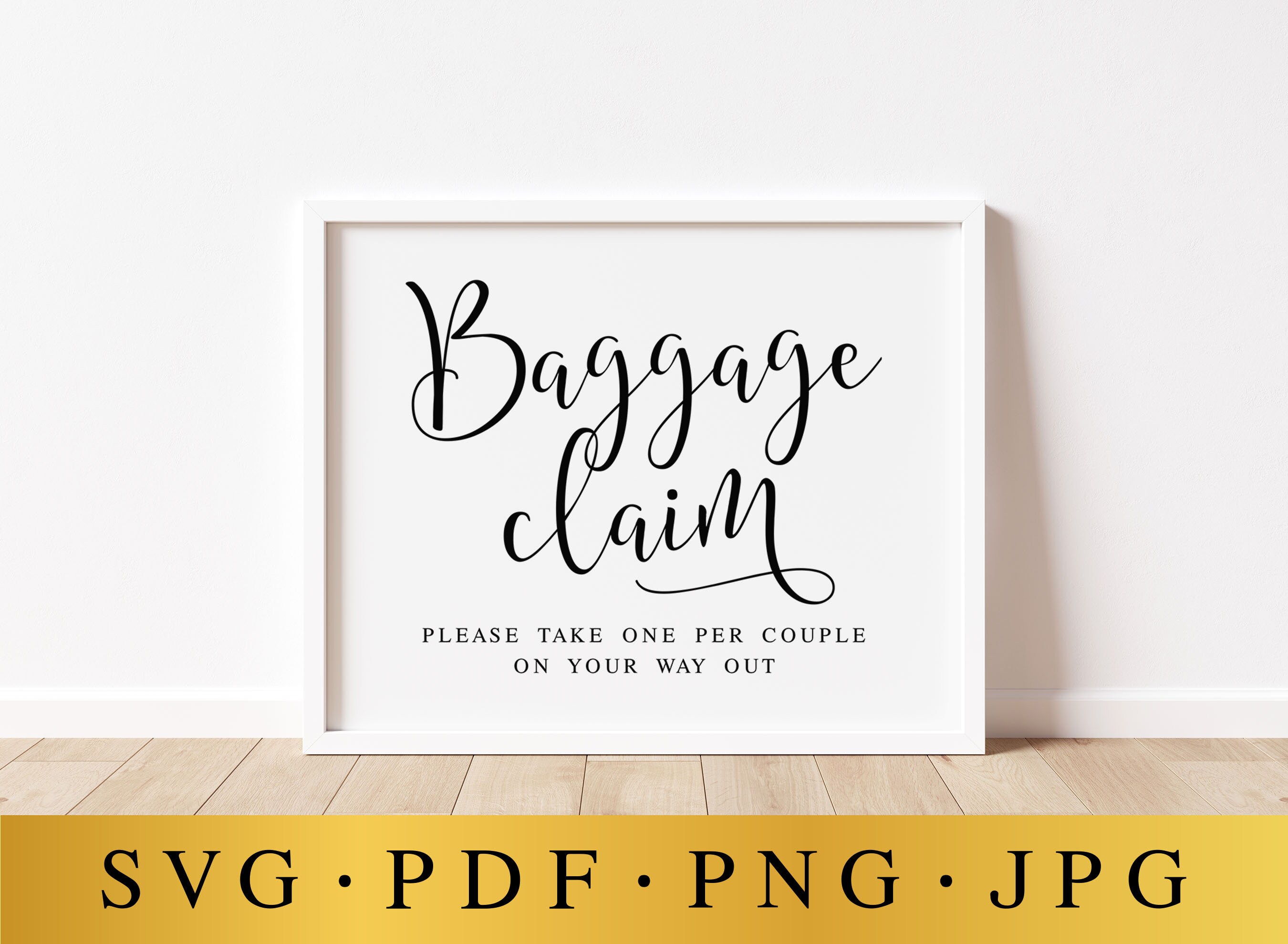 Baggage Claim Sign, Wedding SVG Sign, Wedding Favors Sign, Travel ...
