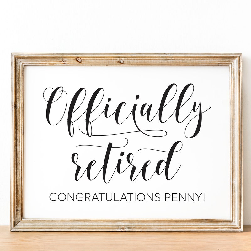 Retirement Printable - Etsy