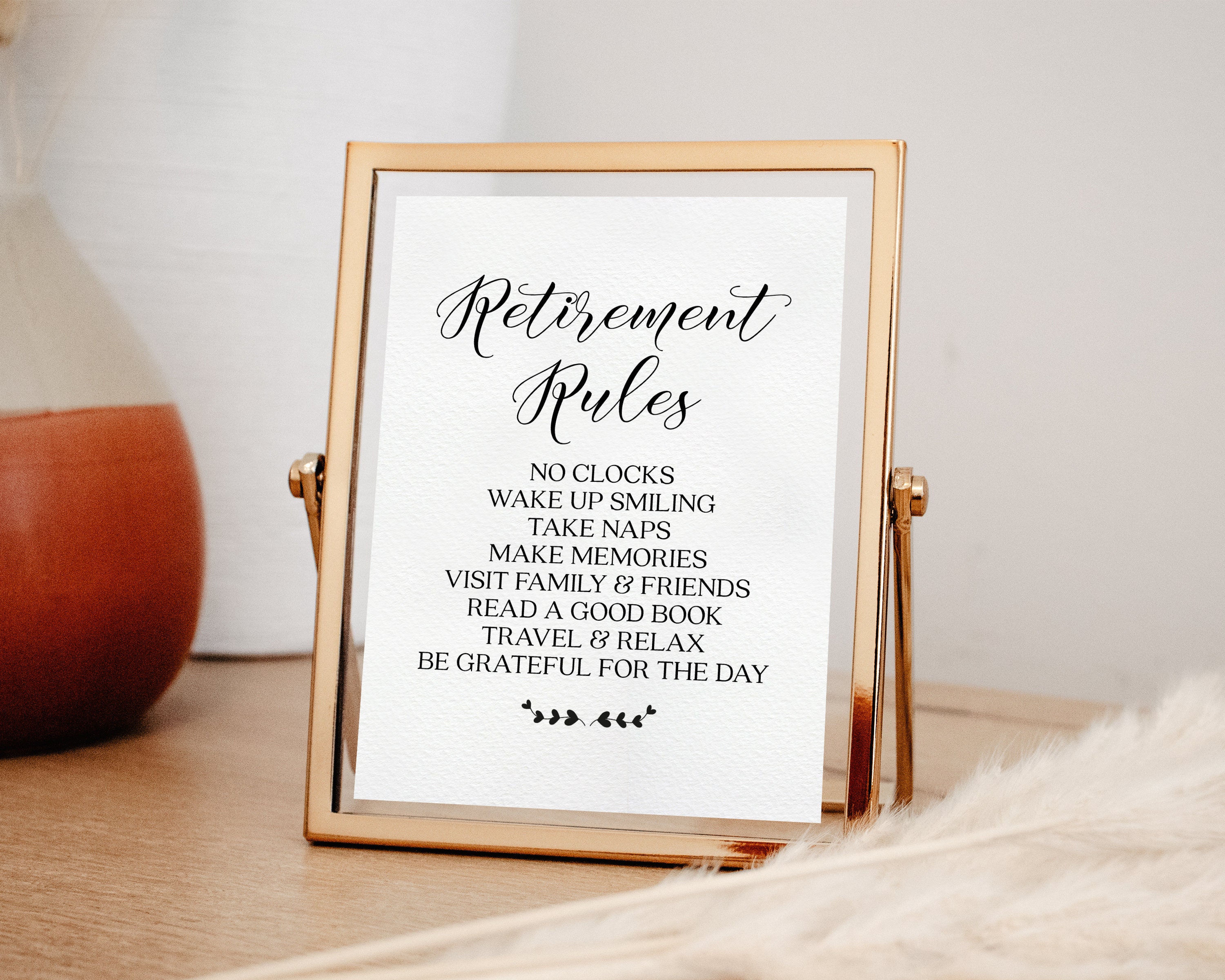 Retirement Rules Sign, Retirement Gift Sign, Retirement Party ...