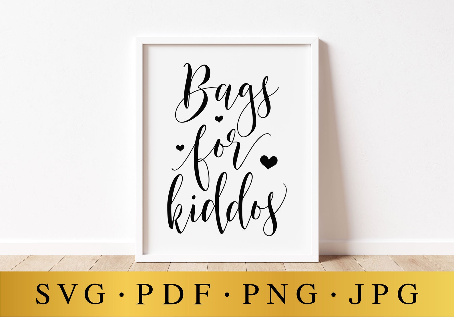 Bags for Kiddos, Wedding SVG Sign, Wedding Prints, Wedding Printables ...