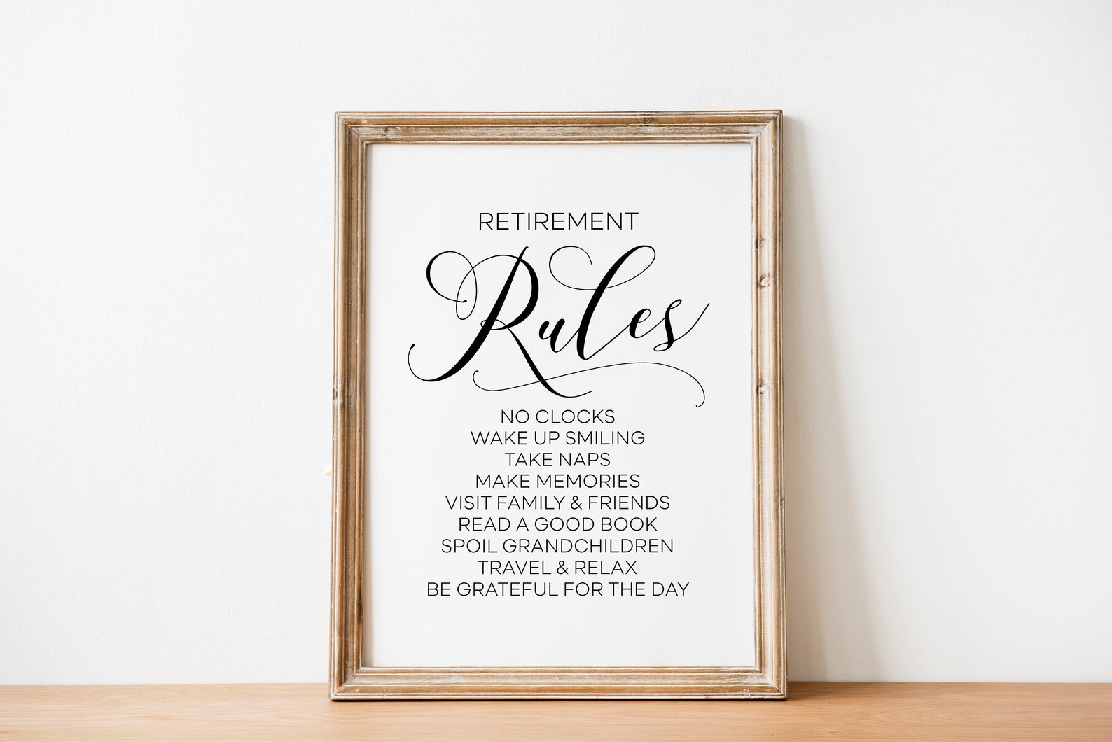 Retirement Rules, Retirement Gift Sign, Retirement Party Sign ...