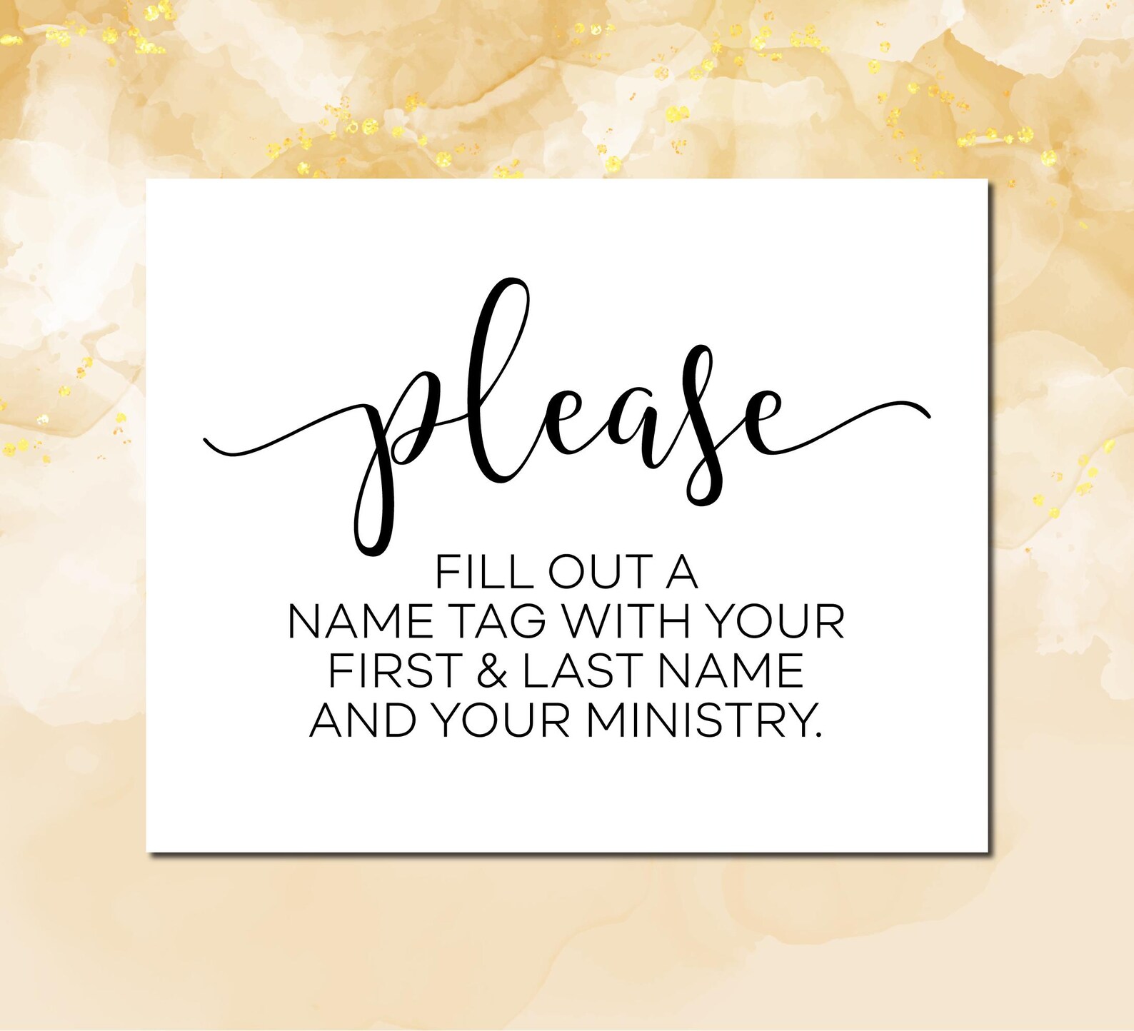 Funeral Memorial Name Tag Sign: Printable Table Decor (PDF & JPG) - Etsy