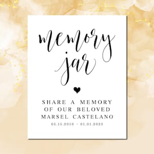 Share A Memory or Words of Love, Memorial Signs, Funeral Signs ...